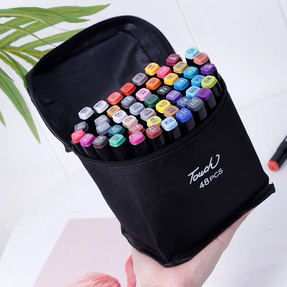 24/30/36/48 Colors Sketching Marker Set Double Head Paint Pens Dual ...