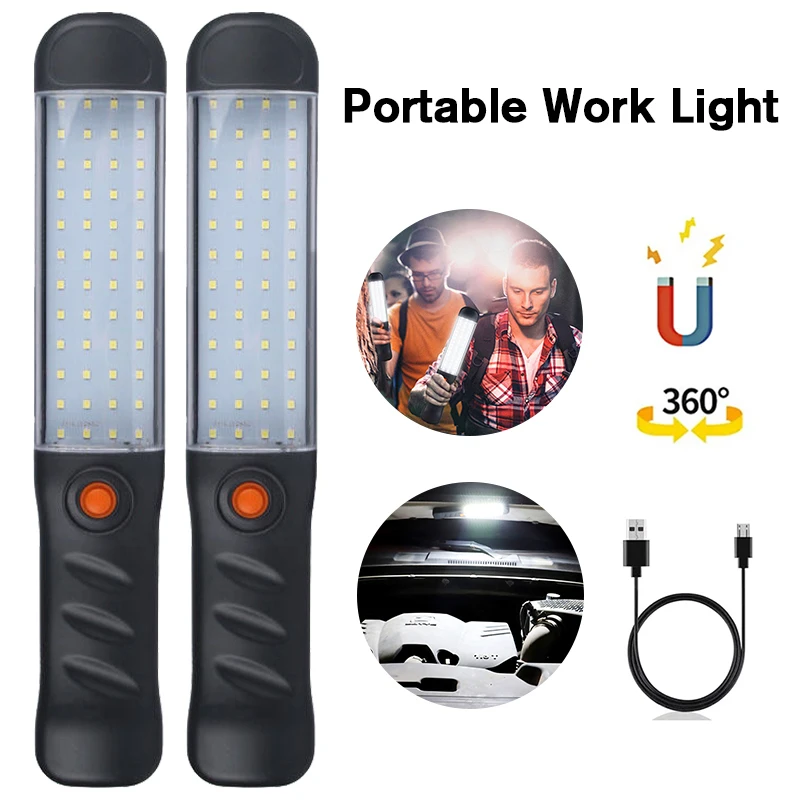 LED-Flashlights-Rechargeable-Work-Light-with-Magnetic-Base-and-Hanging ...