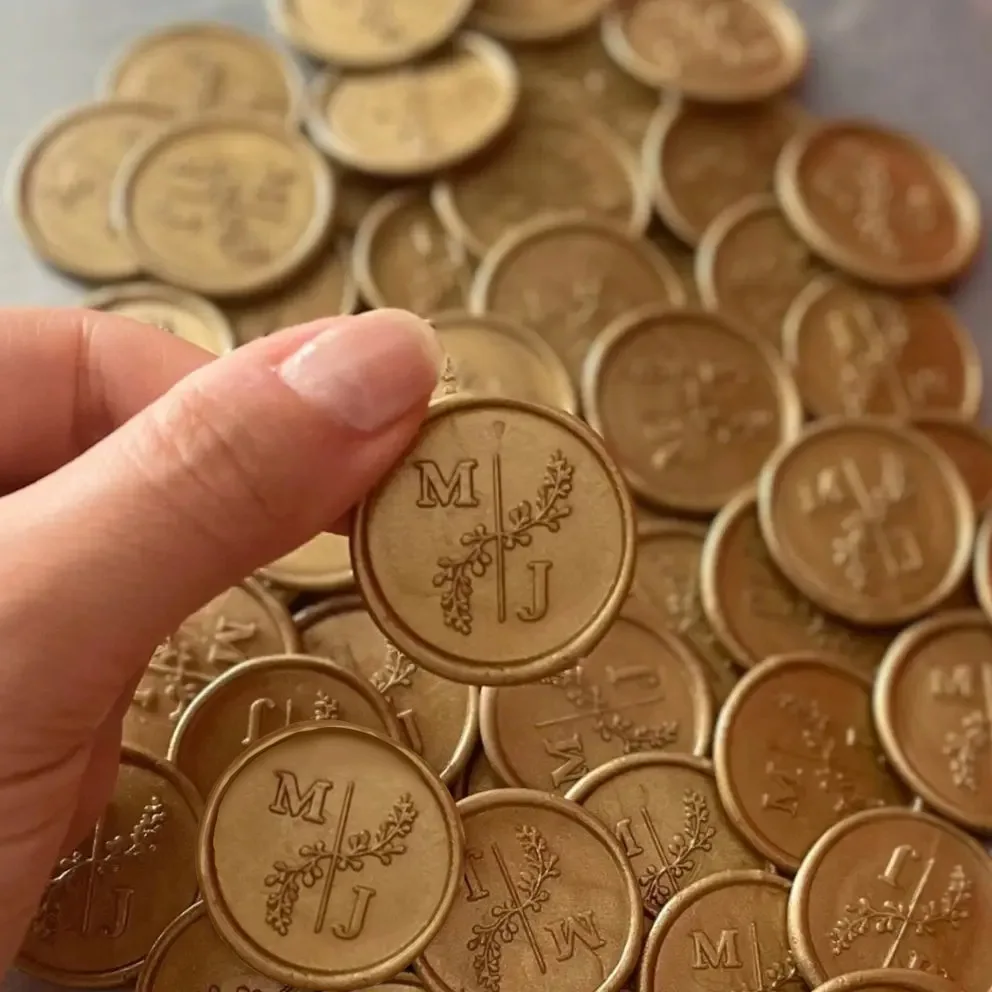 personalized-monogram-Self-Adhesive-Wax-Seals-wedding-invitation-wax ...