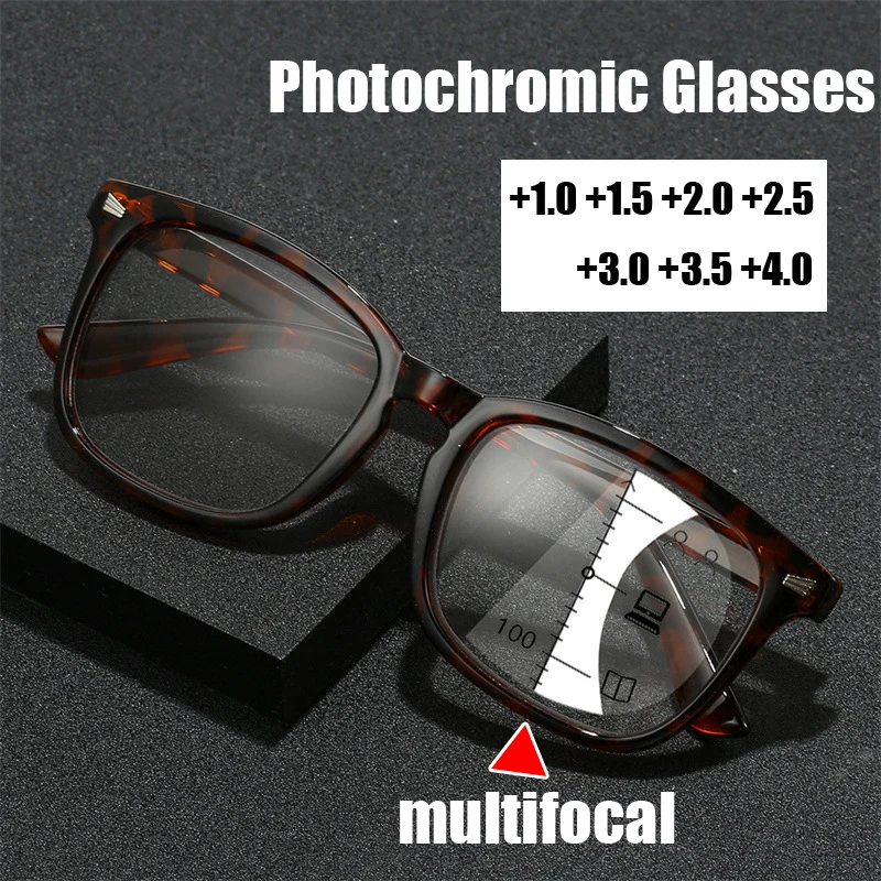Smart-Photochromic-Presbyopia-Glasses-Vintage-Square-Progressive ...