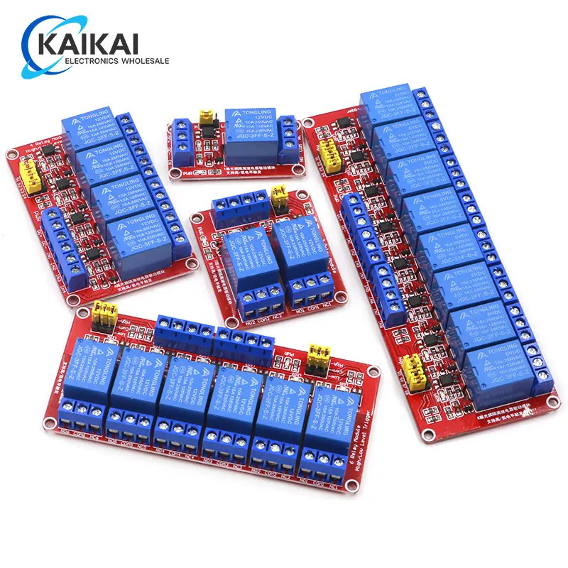 1 2 4 8 Canal 5V 12V Módulo de Relé Board Shield com Optoacoplador ...