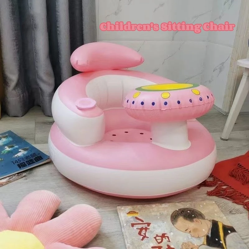 Baby-Inflatable-Sofa-Seat-Multifunctional-Cartoon-PVC-Toddler-Feeding ...