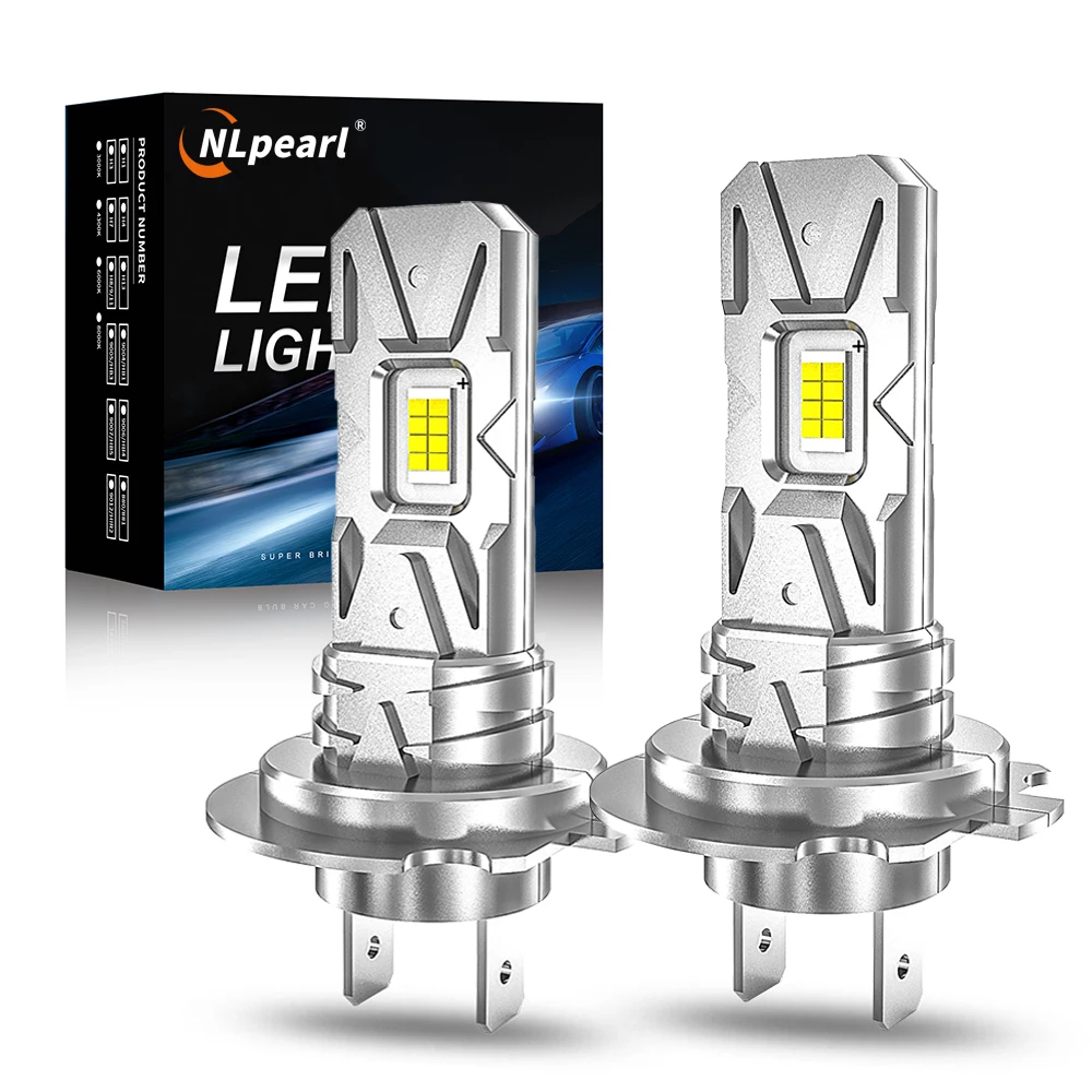 NLpearl 2x Canbus H7 LED Bulb 25000LM 60W Error Free 1:1 Mini Size Head ...