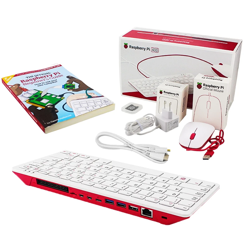 New Raspberry Pi 400 Keyboard Kits Official 4gb Ram 1.8g Cortex-a72 Cpu + Eu/us/uk Power Supply ...