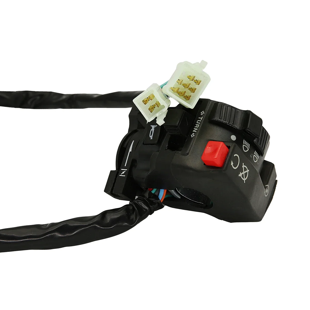 Motorcycle Light Hi-Lo Beam Kill Electric Start Turn Horn 5-Function ...