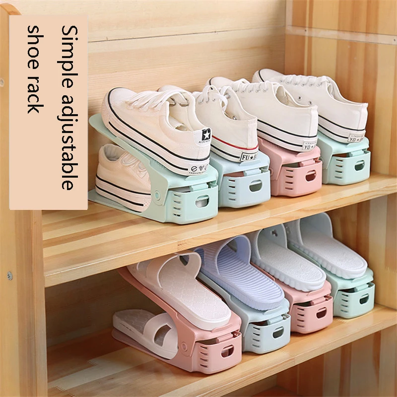 Simple-Modern-Shoe-Rack-Double-layer-Integrated-Adjustable-Plastic-Shoe ...