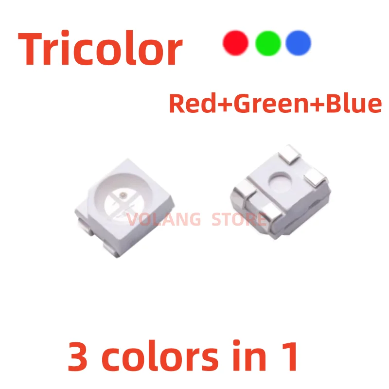 2000pcs 3528 SMD LED Red Green Blue 3 Colors For 1 RGB LED Lamp ...