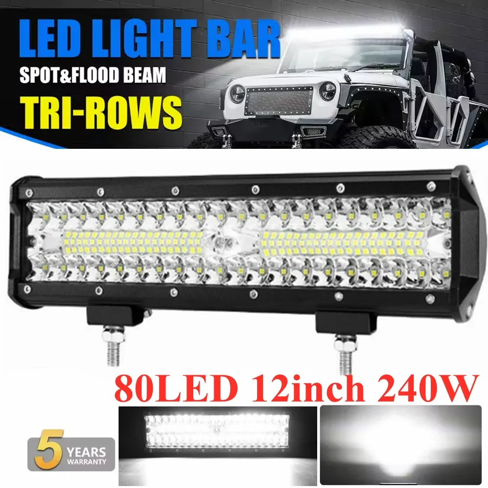 Barre lumineuse LED pour voiture, projecteurs tout-terrain 4x4 ...