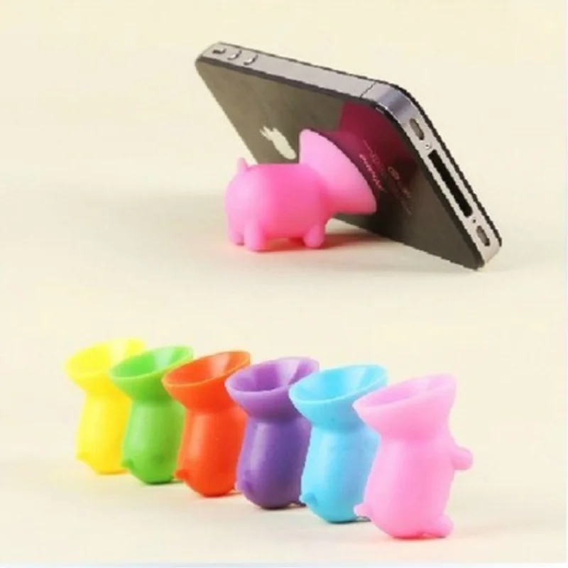 Phone Stand Cute Cartoon Sucker Mini Pig Mobile Phone Holder Universal ...