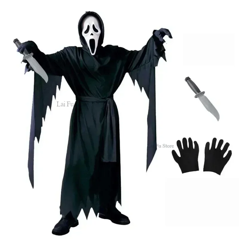 Kids-Scream-Costume-Children-Fancy-Dress-Halloween-Party-Horror-Death ...