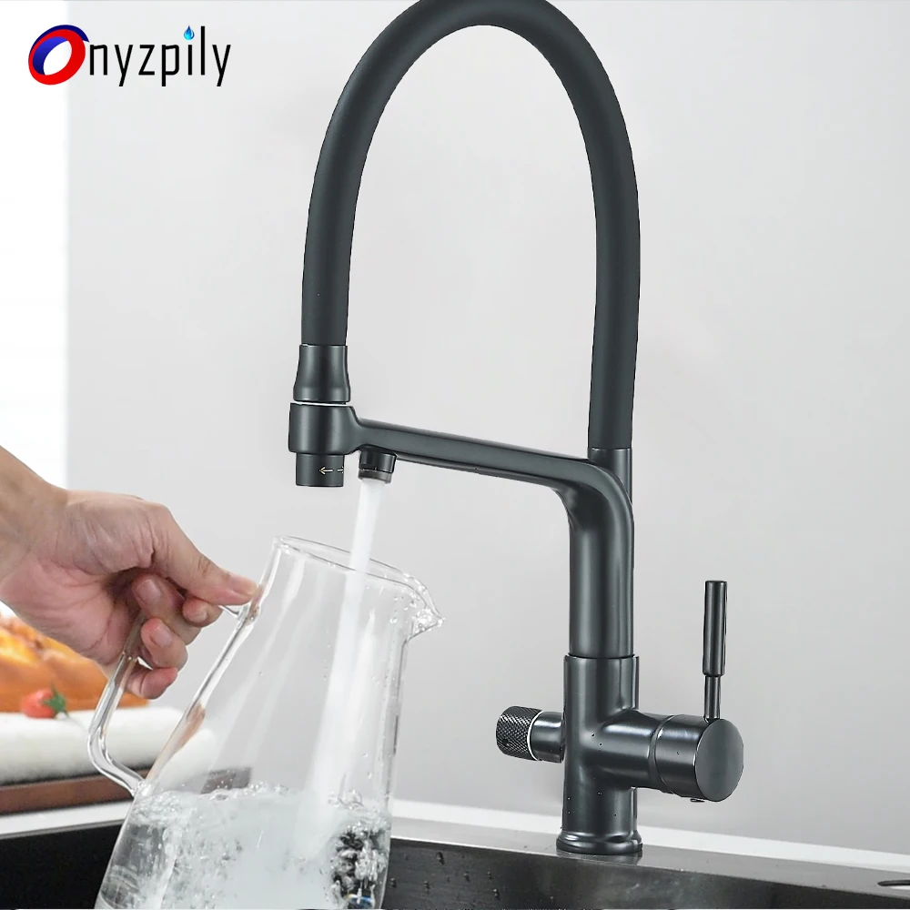 Purified-Water-Kitchen-Faucet-SUS-304-Stainless-Steel-Dual-Spout-Pure ...