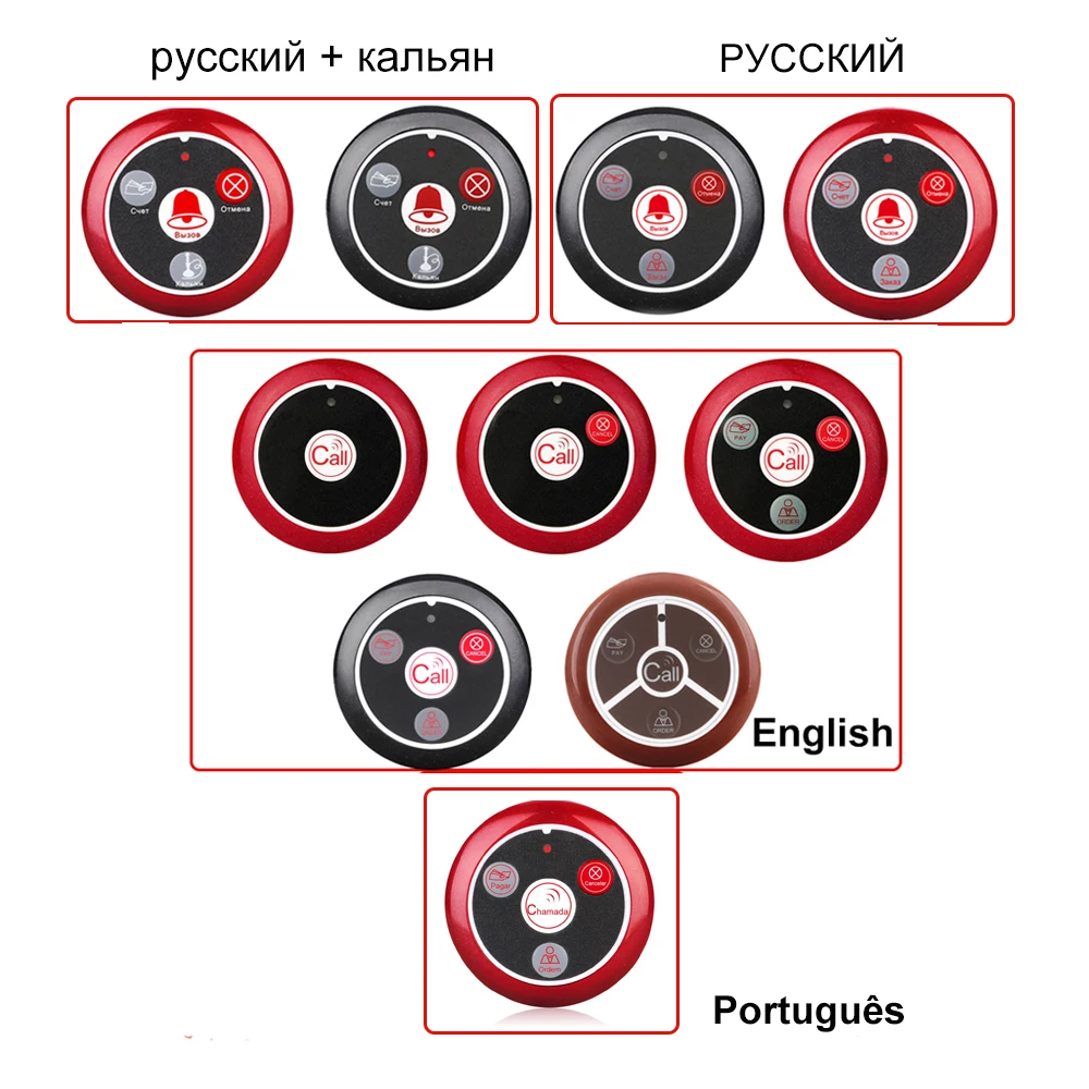 10Pcs Retekess T117 Call Button Restaurant Pager Wireless Waiter ...