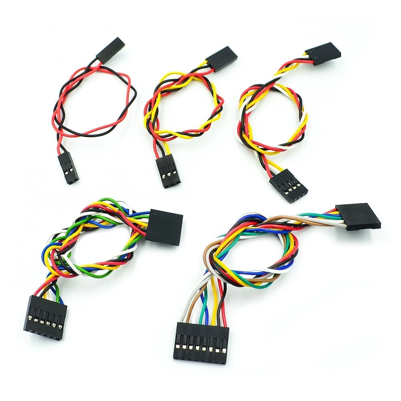 10PCS-LOT-2-3-4-6-8-PIN-20cm-jumper-wire-dupont-cable-breadboard-Double ...