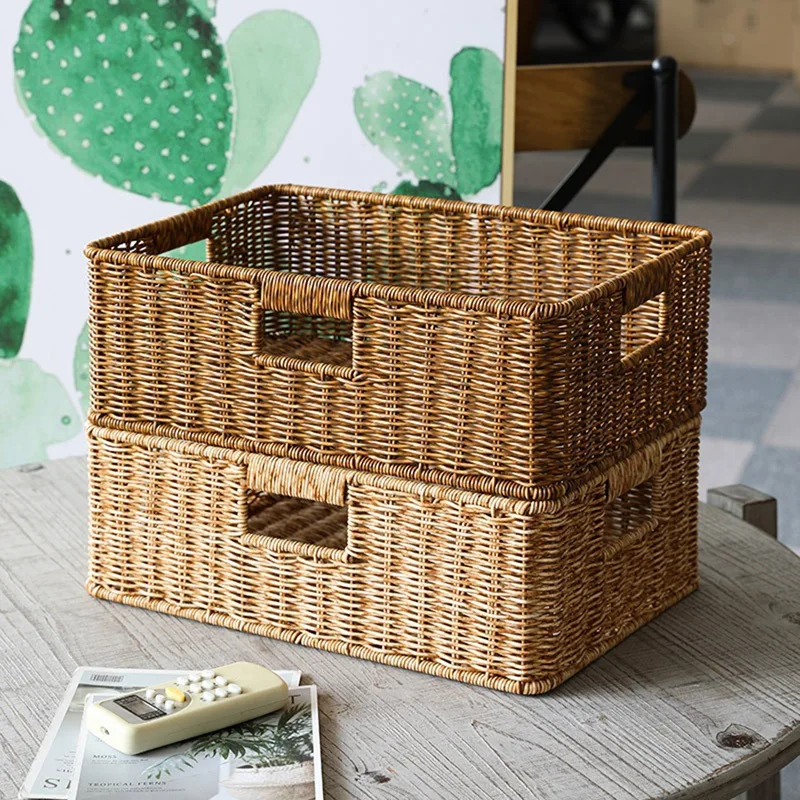 Wicker-Storage-Basket-Rattan-Woven-Shelf-Storage-Basket-Stackable-Shelf ...