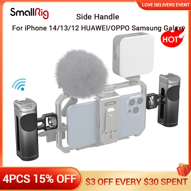 Smallrig For Iphone 13 12 Samsung Galaxy Side Handle With Wireless ...