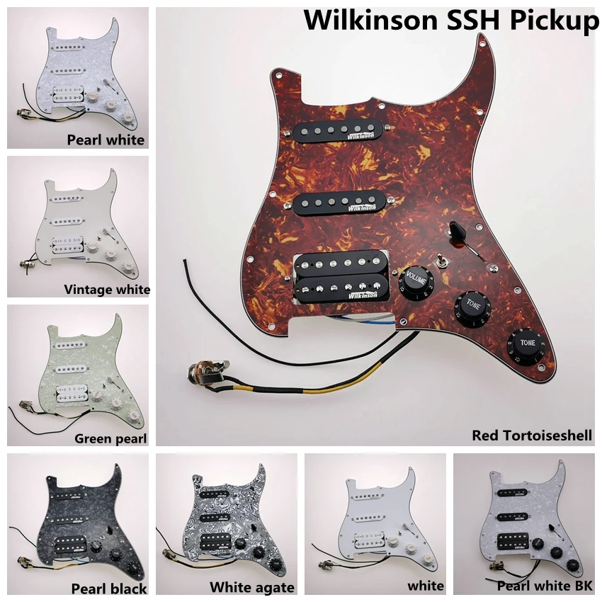 Prewired-Pickguard-Wilkinson-Alnico5-SSH-Pickup-7-Way-Type-Fully-Loaded-Pickguard-Guitar ...