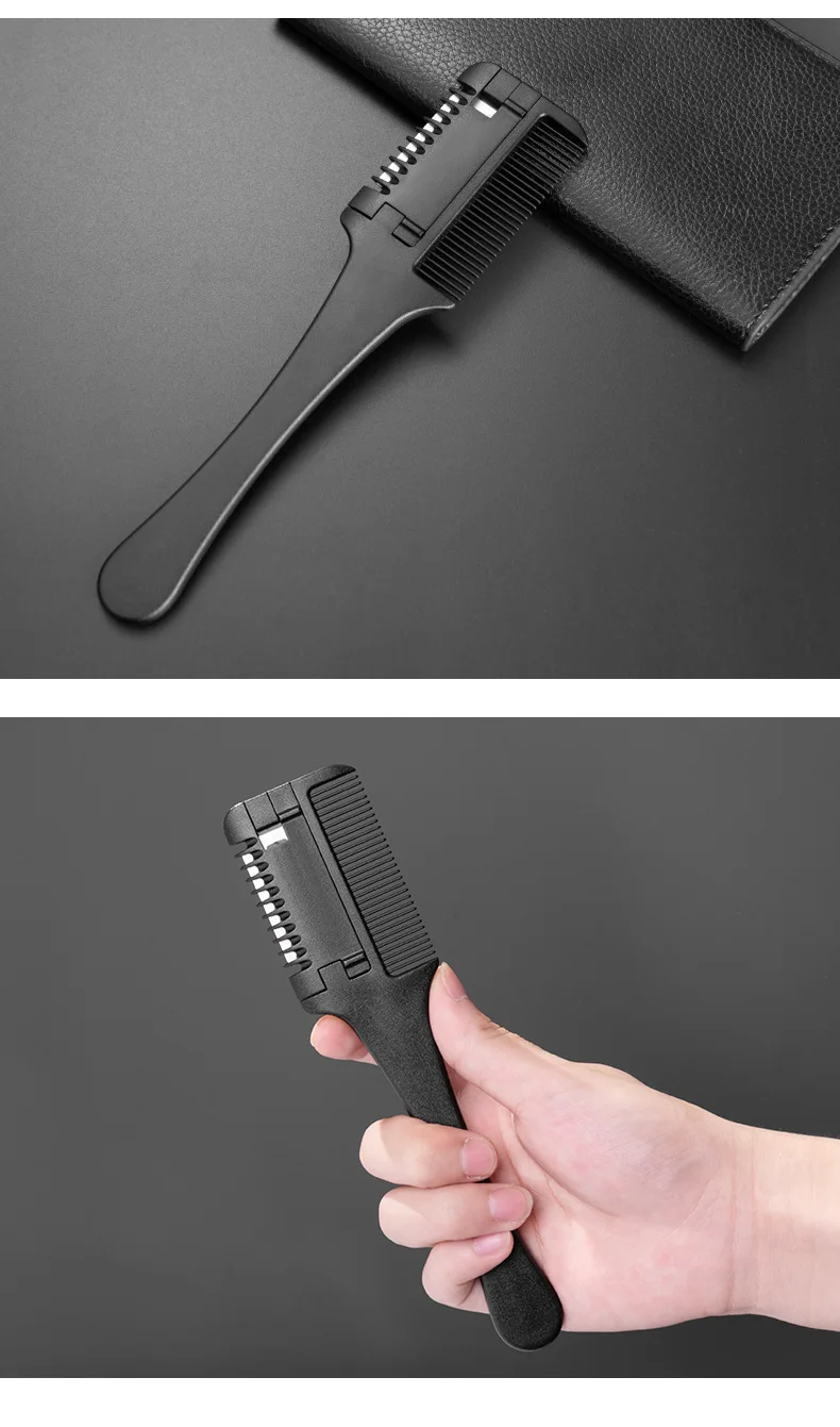 Расческа для стрижки волос черная пластиковая | AliExpress