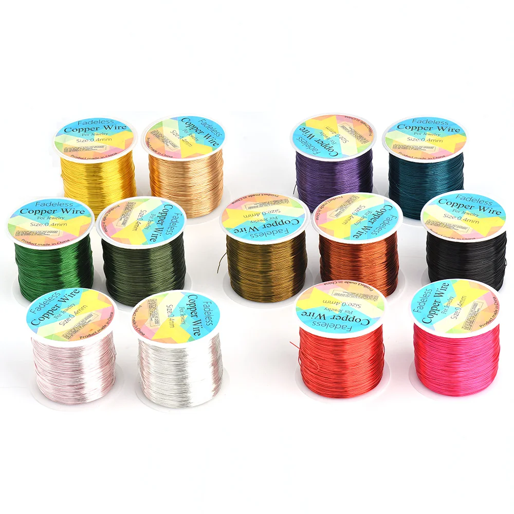 28 26 24gauge Beading Floral Colored Jewelry Making Copper Craft Wire ...
