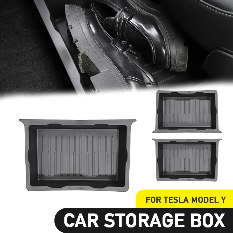 For-Tesla-Model-Y-Under-Seat-Storage-Box-Car-Trunk-Box-Drawer-Type ...