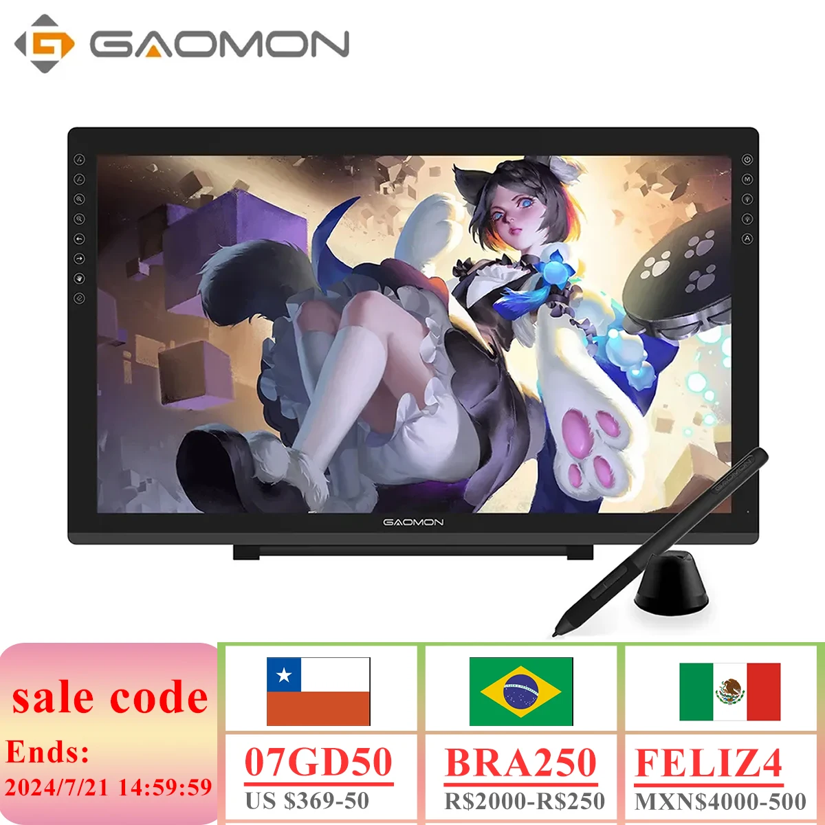 GAOMON-PD2200-21-5-Inches-92-NTSC-Graphic-Drawing-Tablet-Monitor-Pen ...