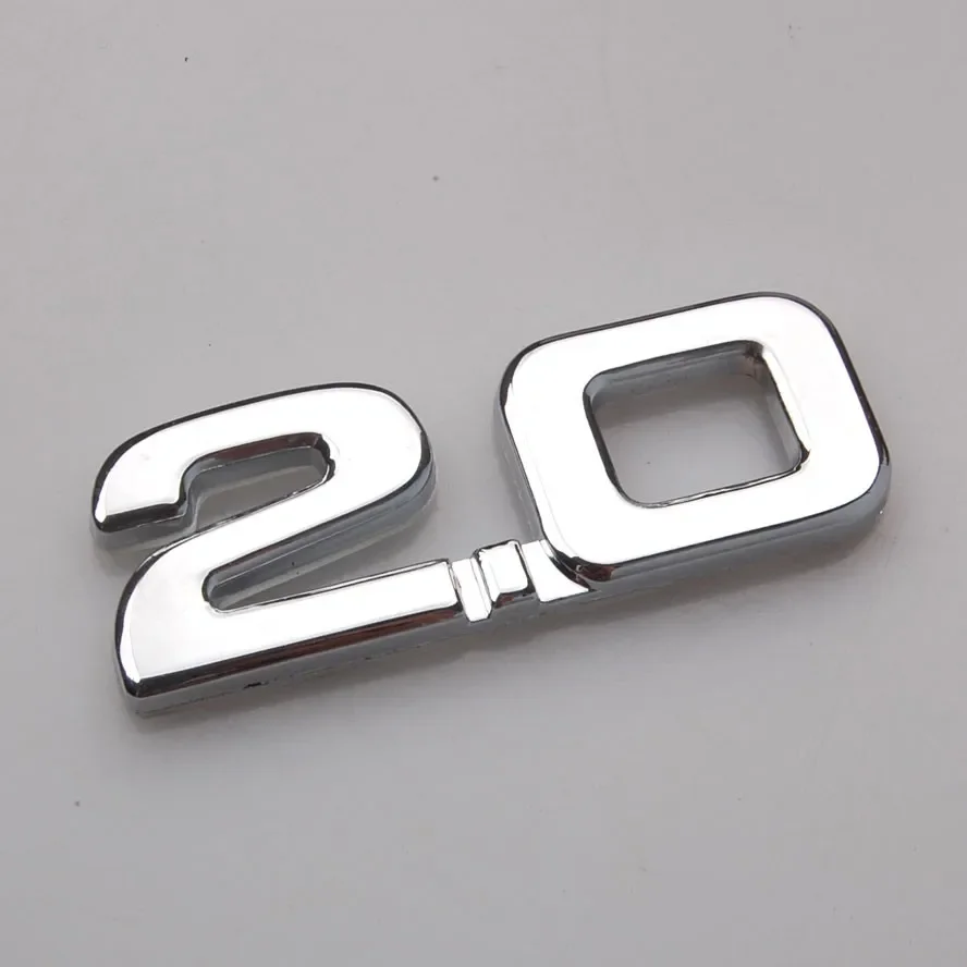 3D-Car-Metal-Silver-2-0-2-0T-2-0TSI-Rear-Trunk-Decal-Emblem-Badge ...