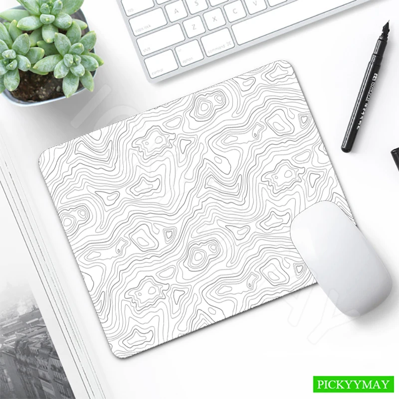 Black-And-White-Gaming-Mouse-Pad-Small-Mouse-Mat-Computer-Deskpad-Gamer ...