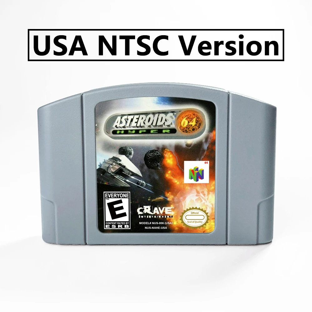 Asteroids Hyper 64 For 64 Bit Game Cartridge Usa Version Ntsc Format ...