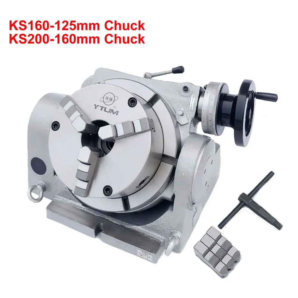 CNC-Horizontal-Vertical-Indexing-Table-Rotary-Table-Dividing-Head-125MM ...