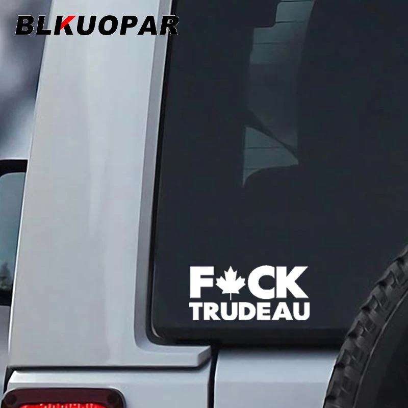 BLKUOPAR-TRUDEAU-Warning-Slogan-Car-Stickers-Waterproof-Decals ...