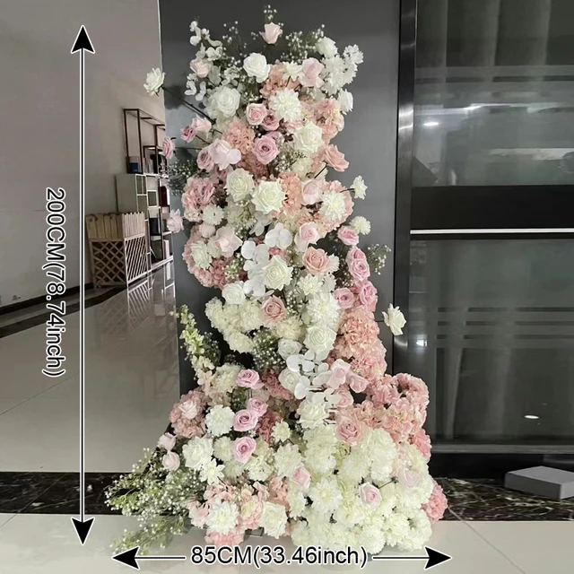 Pink Rose 5D Wedding Backdrop Arch KT Board Decor Floral White Baby ...
