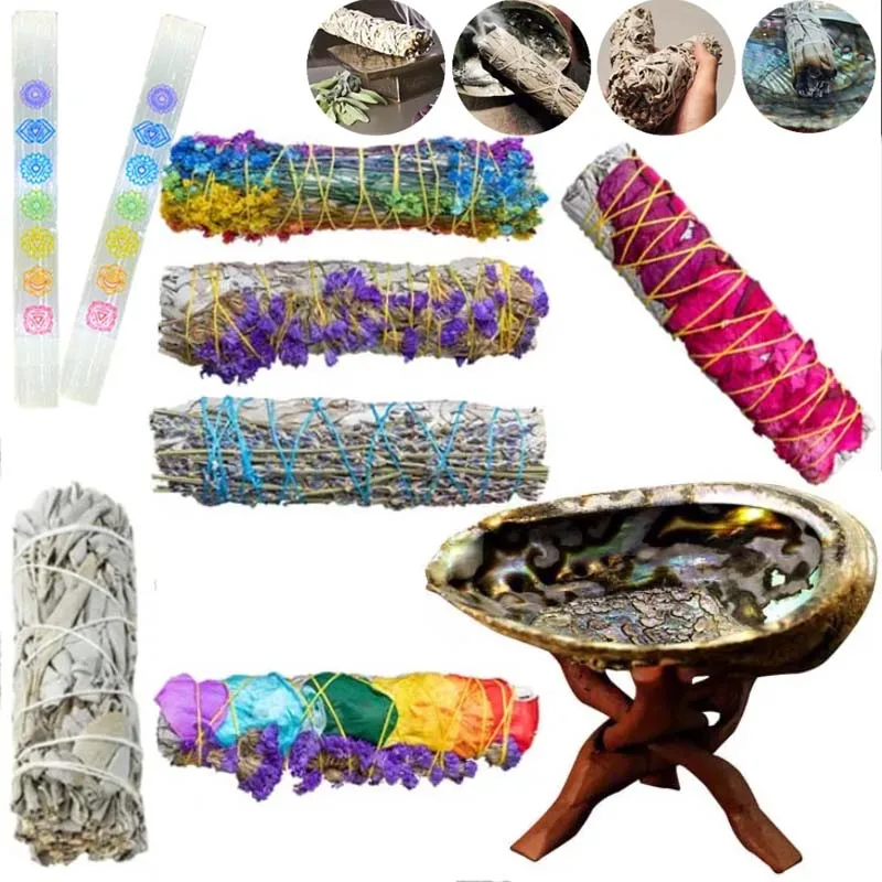 1pcs-Natural-White-Sage-Shells-Indoor-Purification-Smoking-Smudge ...