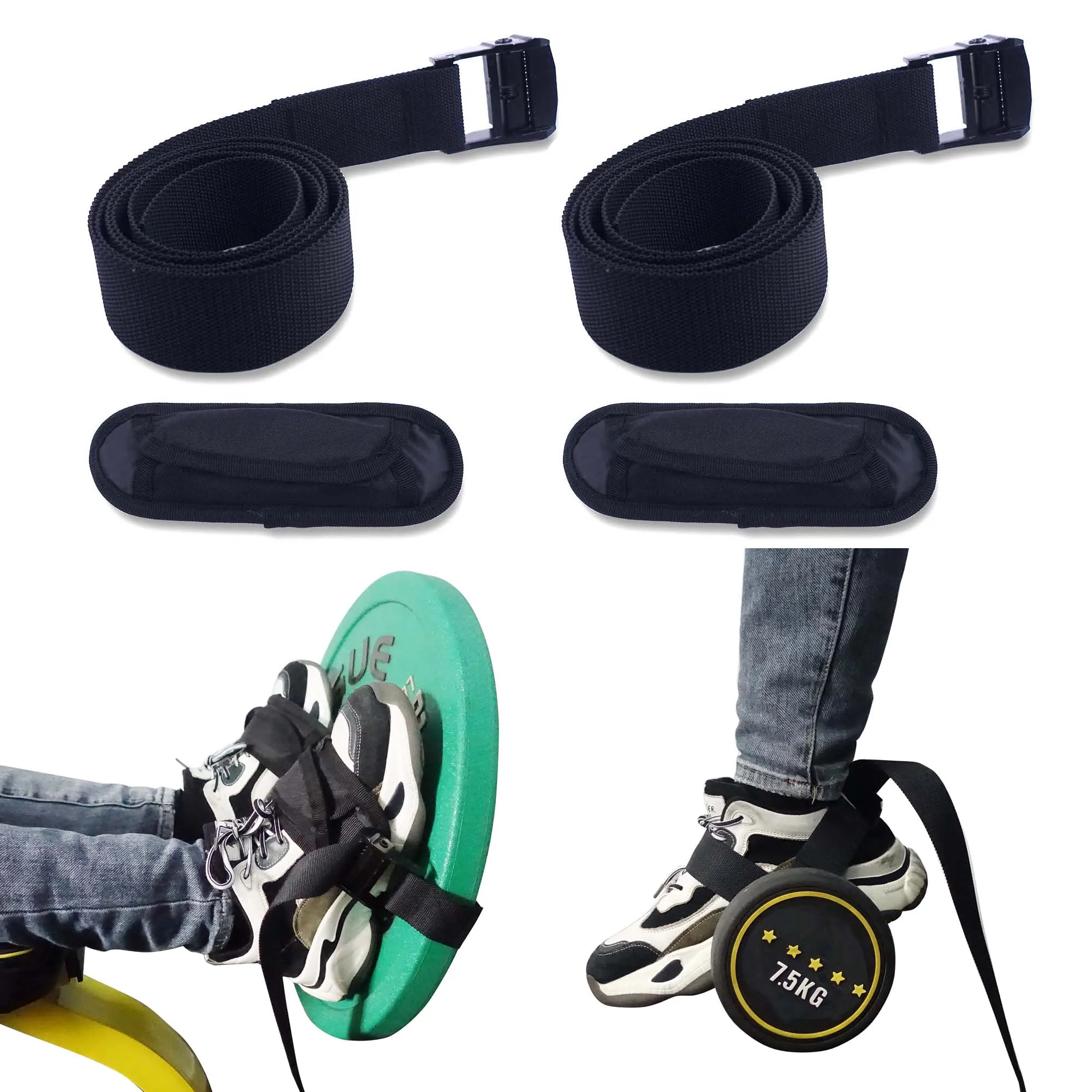 Tibialis-Trainer-Strap-for-Barbell-Plates-Dumbbell-with-Foot-Pad-Calf ...