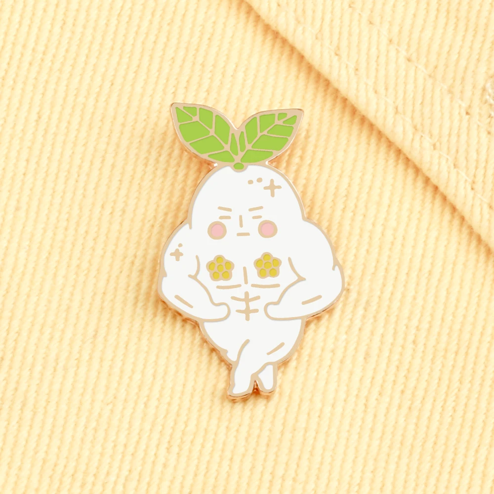 New-Arrival-Cartoon-Daikon-Elf-Enamel-Pin-Cute-Anime-Brooches-Kids-Coat ...