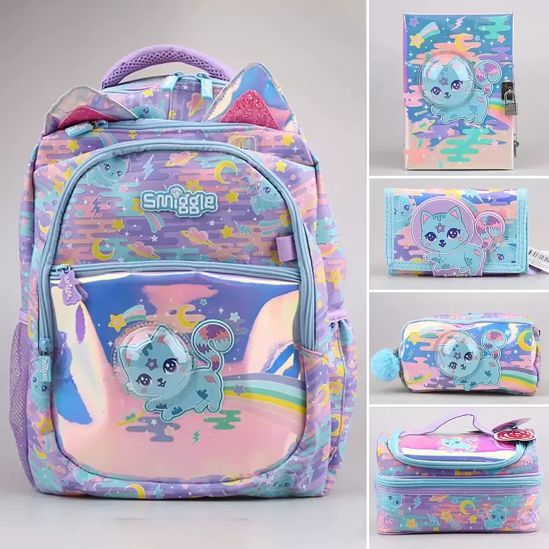 2024-Australian-Smiggle-Kawaii-Blue-Space-Cat-Student-Backpack ...
