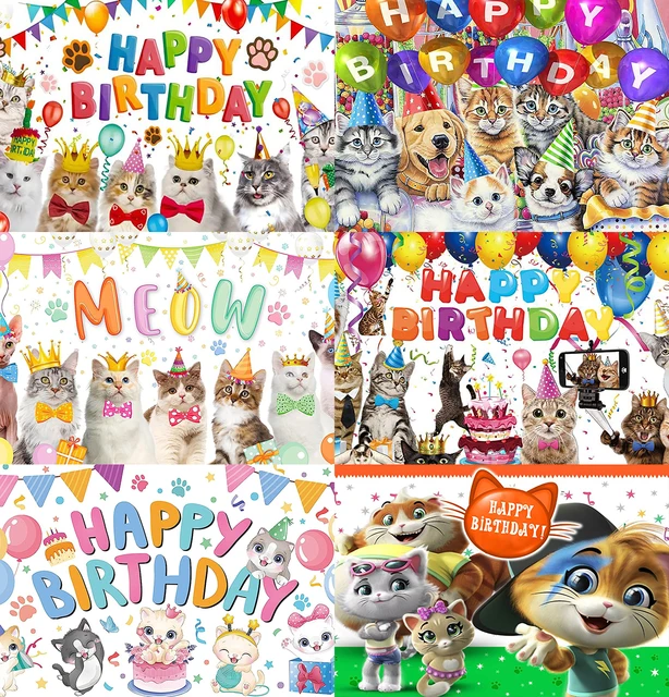 Birthday Cat Dog Happy Family