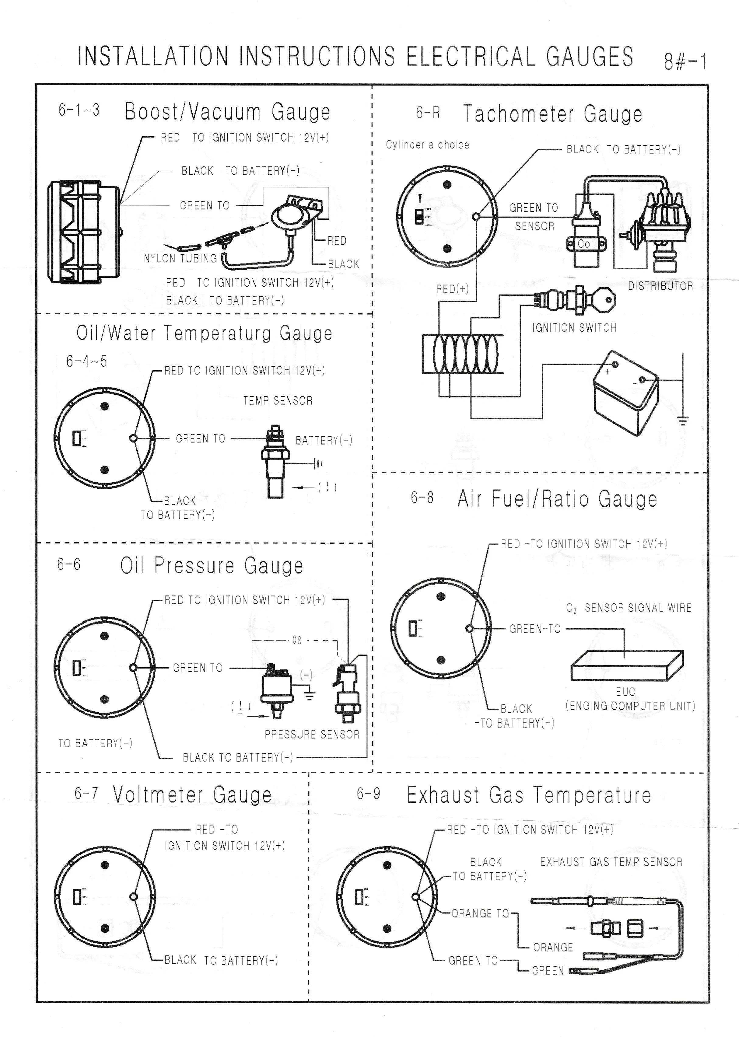 Auto Gauge Tachometer Wiring Diagram
