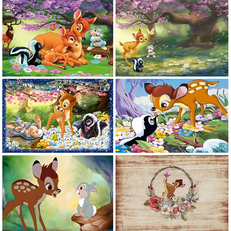 Floral-Bambi-Backdrop-Baby-Shower-Decorations-for-Girls-1st-Birthday ...