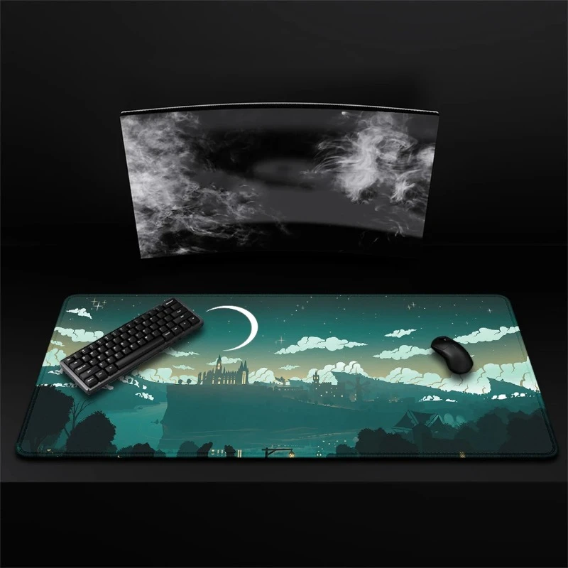 600x300-Large-Gaming-Mouse-Pad-Moon-Genshin-Impact-HD-Print-Dark-Green ...