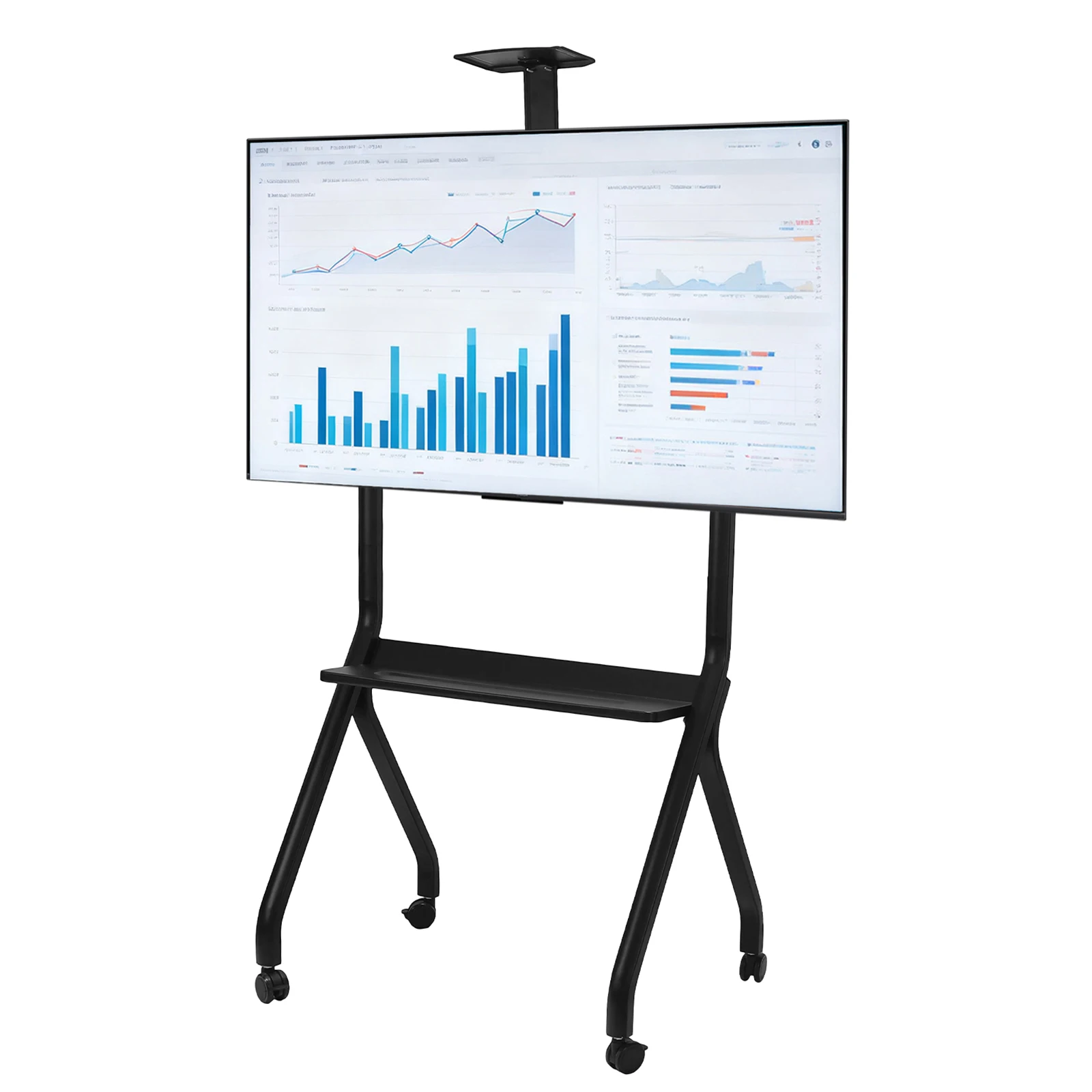 Smart Board Stand Fits 42-75inch Screens with 360° Rotating Wheels ...