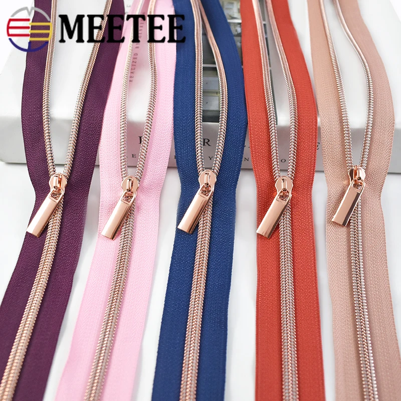 5-10Meters-5-Nylon-Zippers-Tape-Coil-Zipper-Bag-Garment-Zip-Sliders ...