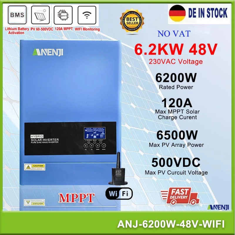 6-2KW-Inverter-solare-ibrido-48V-230VAC-Off-Grid-Inverter-a-onda ...