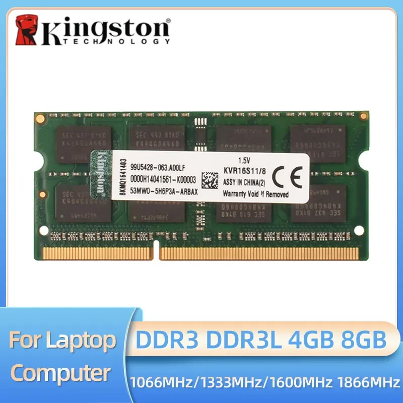 Kingston-ordenador portátil DDR3L DDR3 de doble canal, 8GB, 4GB, 1066Mhz, 1333Mhz, 1600Mhz ...