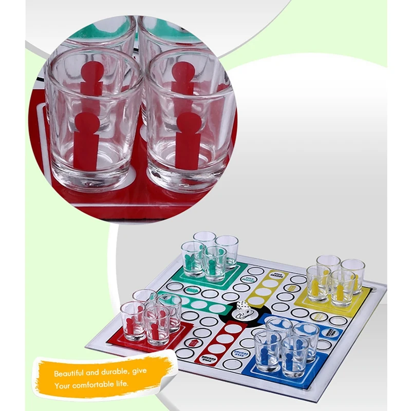 Drinking Ludo Game With Shot Glasses - Sokogala E-commerce
