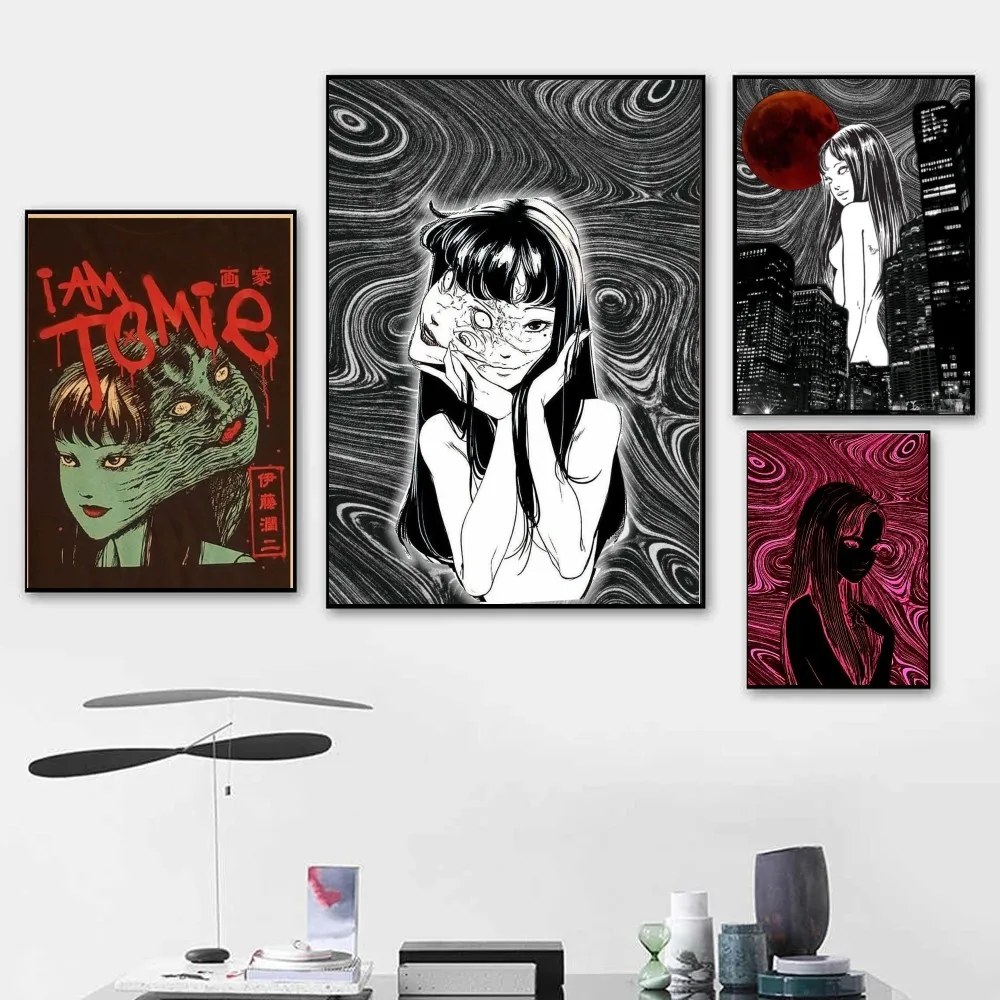 Anime-Tomie-Junji-Ito-Poster-Kraft-Paper-Vintage-Poster-Wall-Art ...