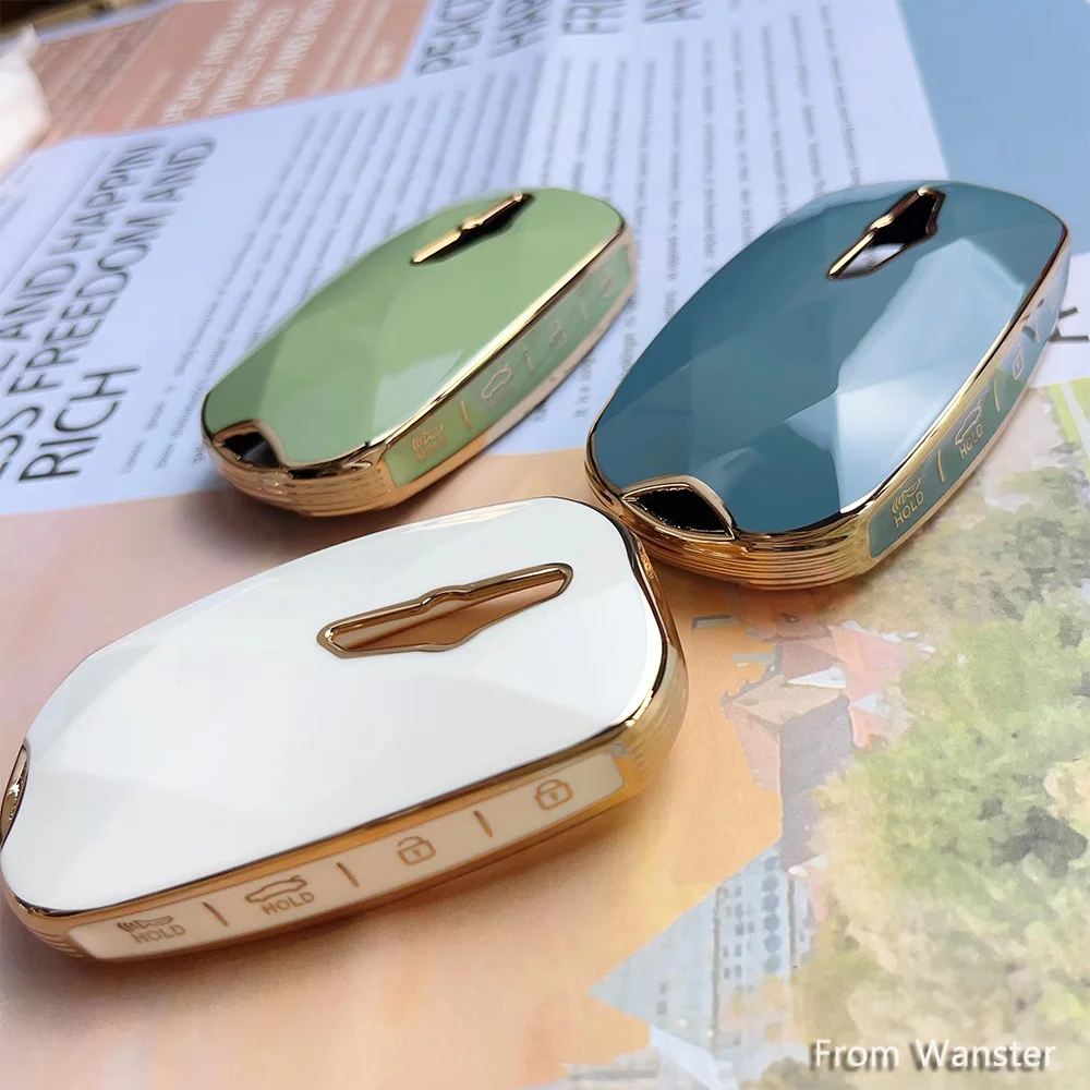 5/6/7/8 Bottons TPU Car Key Fob Case Key Cover Shell Keychain for ...