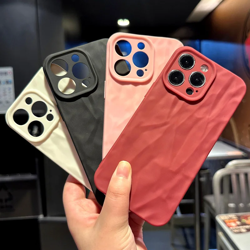 Creative-Wrinkle-Pattern-Soft-Phone-Case-For-iPhone-11-12-13-14-15-Pro ...