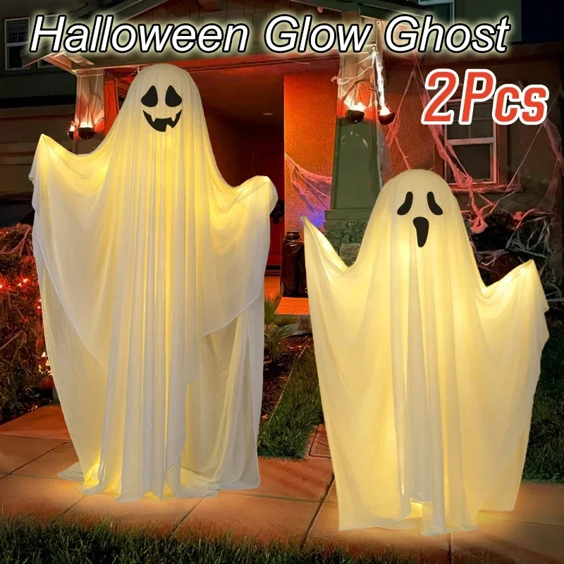 Halloween-Outdoor-Lighted-White-Cloth-Hanging-Ghosts-Flying-Ghost ...