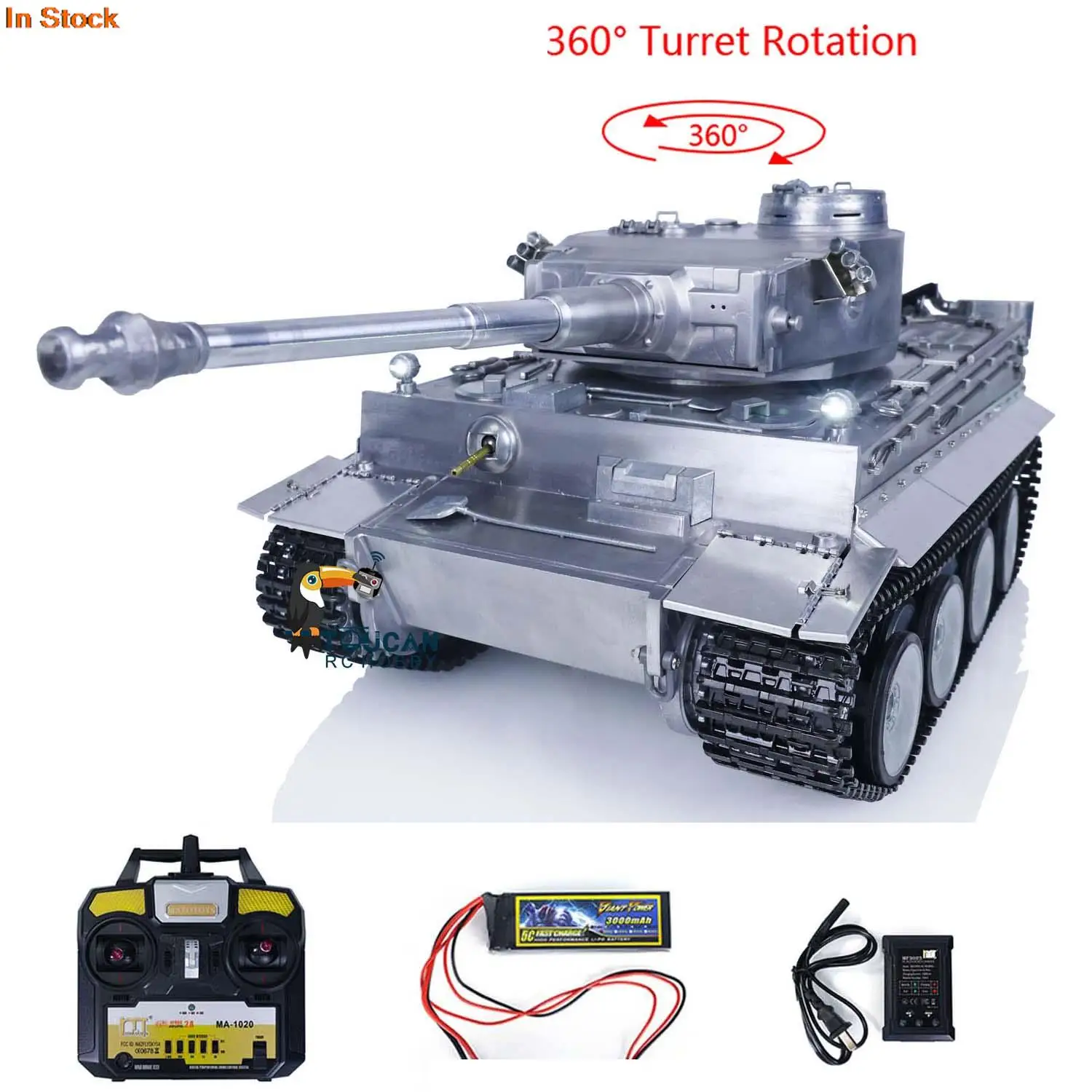 Metal Mato 1/16 Tiger I Rtr Rc Tank Bb Shooting Pellets Metal Color ...