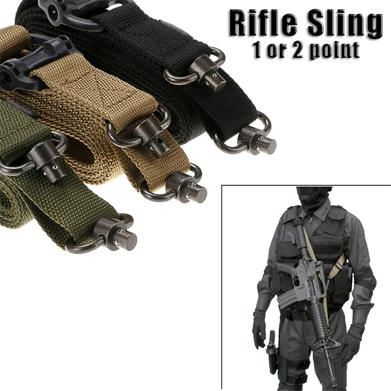 Adjustable MS4 Tactical Nylon Two Points Rifle Sling Gun Sling Multi ...