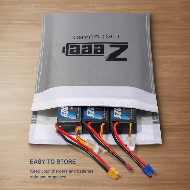 LiPo Battery Safety Bag Fireproof Zeee LiPo Battery Safe Bag ...